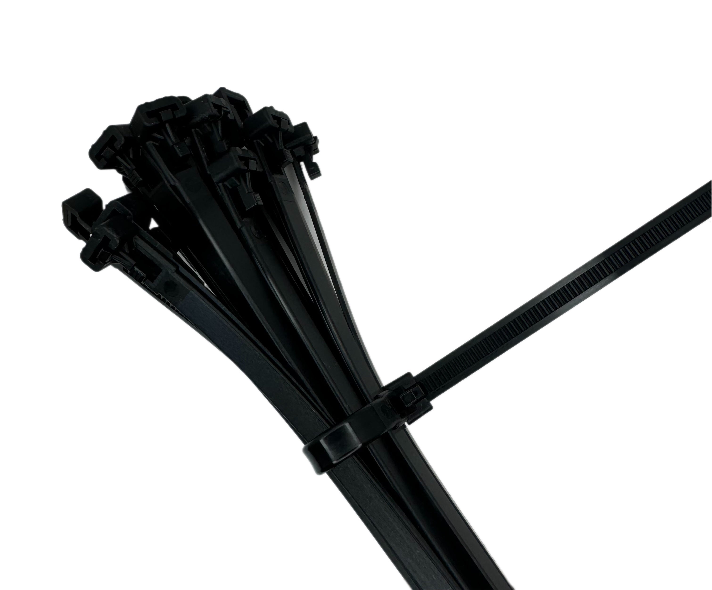 7.5" 50lbs UV Black Releasable Cable Tie – Young Fastener Products